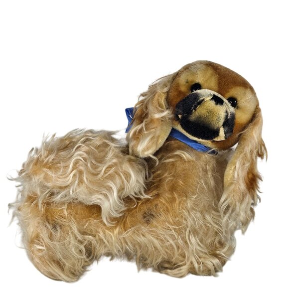 steiff | Toys | Vintage Steiff Pekingese Dog Plush Stuffed Animal Blue ...